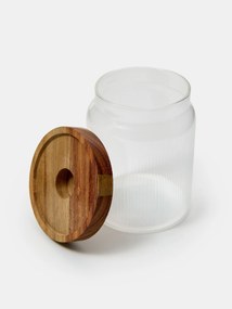Sinsay - Skleněná dóza na potraviny s dřevěným víkem - clear