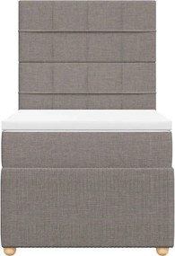 Box spring postel s matrací taupe 80x200 cm textil 3294187