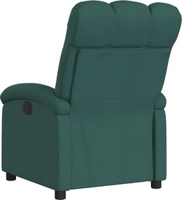 Elektrické polohovací křeslo tmavě zelené textil 3204074