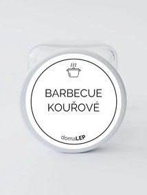 Samolepka na kořenky BARBECUE KOUŘOVÉ bílá 5 cm základní písmo