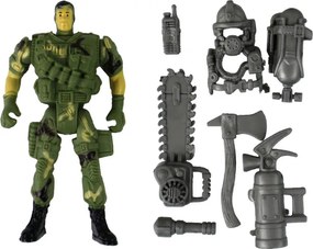 LEAN Toys Vojenská sada: vrtulník, bojové vozidlo, věž a voják