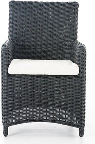 Židle Fontana / Sankt Marlo Cremeweiss 5mm – černá