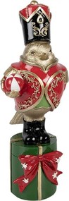Vánoční dekorace ptáček v uniformě - 11*13*30 cm