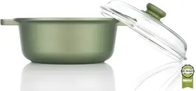 Risoli DR GREEN zelená / Hrnec / 24 cm / 3,5 l / skleněná poklice / ne