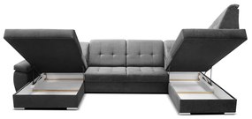 Sedací souprava ZEUS | 180x375x162 cm | PRAVÁ | s funkcí RELAX | rozkládací + 2x úložný prostor | VÝBĚR TKANIN