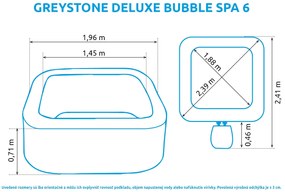 Intex | Vířivý bazén Pure Spa Greystone Deluxe Bubble Spa 6 NP | 11400295