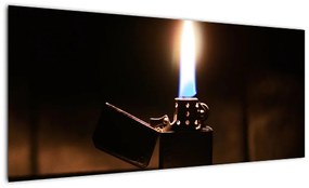 Hořící zapalovač - obraz (100x40cm)