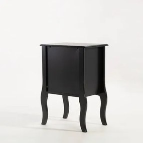 Černý noční stolek se zásuvkami STEORRA