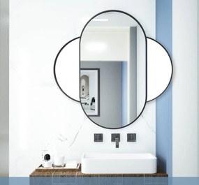 TRENDIE Oválné zrcadlo LOFT 80 × 40 cm černé