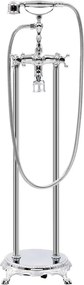Volně stojící vanová baterie nerezová ocel 99,5 cm stříbrná 145093