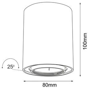 Brosline 1259 - Bodové svítidlo POINT 1xGU10/10W/230V bílá