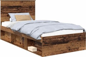 Rám postele Staré dřevo 100 x 200 cm Masivní borové dřevo 3411053