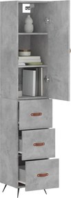 Skříň highboard betonově šedá 34,5x34x180 cm kompozitní dřevo 3198829