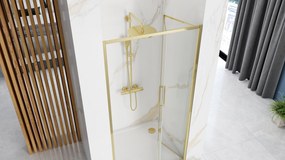 Zalamovací sprchové dveře REA RAPID FOLD pro instalaci do niky 90 cm, zlaté
