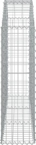 Klenutý gabionový koš 150 x 30 x 100/120 cm pozinkované železo 153445