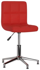 vidaXL 3087660 Marketos Swivel Dining Chair Wine Red Faux Leather (334401)