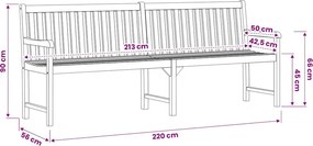 Zahradní lavice 220 cm masivní akáciové dřevo 316613