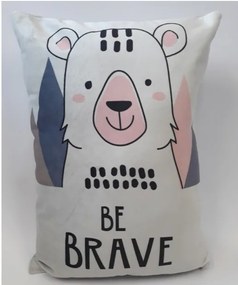 Lovegifts  Dekorační polštářek Be Brave 31x45cm bílý