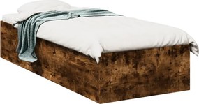 Rám postele kouřový dub 90 x 190 cm kompozitní dřevo 3281067