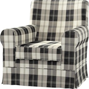Potah na křeslo IKEA Ektorp Jennylund barva černá látka pletený vzor, vzorované