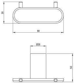 Deante Round příslušenství, koupelnový 2-háček na ručníky, zlatá matná, DEA-ADR_R121