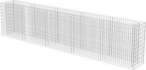Gabionový vyvýšený záhon pozinkovaná ocel 450 x 50 x 100 cm 143564