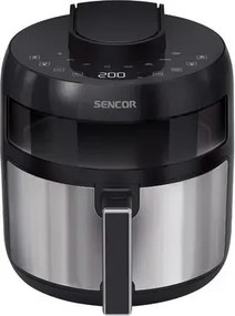 SENCOR SFR 5010BK černá / Horkovzdušná fritéza / 1500W / 5L / 80 - 200