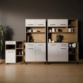 Kredenc příborník VIGO | 119 cm | lancelot/bílá lesk