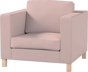 Potah na křesko IKEA Karlanda, krátký barva růžová látka pletený vzor