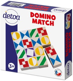 Detoa Domino match společenská hra dřevo v krabičce 15x15x3,5cm