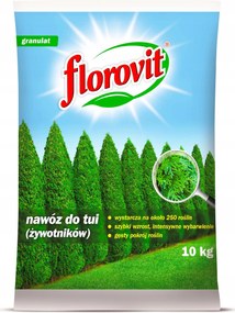 Hnojivo Na Túje Živice Vybarvující Rychlý Růst Florovit Granule 10 Kg