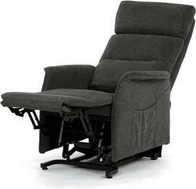Polohovací křeslo šedé, elektrické TV-L8960 GREY2