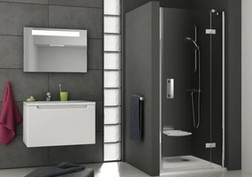 Ravak - Sprchové dveře dvoudílné SmartLine SMSD2-100 B pravá - chrom, transparentní sklo
