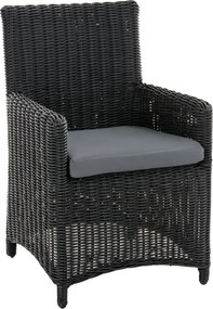 Sada 4 ks židle Fontana / Sankt Marlo železitě šedá 5mm – černá