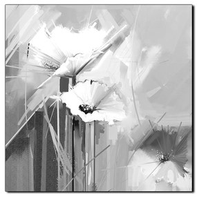 Obraz na plátně - Abstraktní malba, jarní květiny reprodukce- čtverec 3269QA (80x80 cm)
