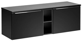 Koupelnová skříňka s deskou SANTA FE Black D140/1 | 140 cm