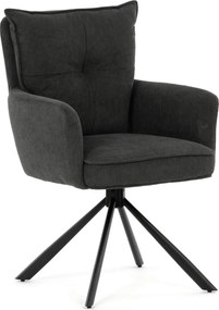 Jídelní židle HC-X1128 GREY2, manšestrová látka, šedá (60 x 67) cm