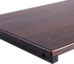 Costway Odkládací stolek pod notebook pod počítač kov + dřevo káva