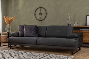 Designová 3-místná sedačka Vatusia 239 cm antracitová