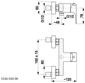 KFA Armatura 5536-010-00 - Sprchová baterie MOKAIT lesklý chrom