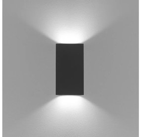 LED2 5100434 Block, nástěnné antracitové svítidlo se svícením nahoru a dolu, 2x3W LED 3000K, výška 16cm, IP54