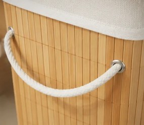 koš na prádlo, objem 40 l, bez víka, bambus, 49,5x39x20 cm, přírodní, Dekorino KP20260002