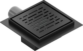 Mexen Flat-Q M01 čtvercový podlahový vpust 12 x 12 cm, černý - 1710312