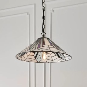 Endon 63938 - Lustr na řetězu Tiffany ASTORIA 1xE27/60W/230V pr. 48 cm