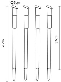 Monzana Solární zahradní LED osvětlení 4 ks 108849