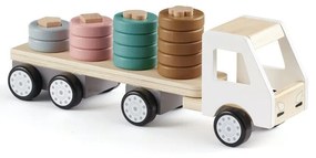 Kids Concept Dřevěný náklaďák s kroužky Aiden, multi barva, dřevo