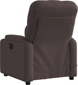 Elektrické masážní polohovací křeslo tmavě hnědé textil 3204703