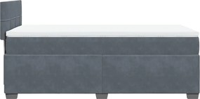 Box spring postel s matrací tmavě šedá 80 x 200 cm samet 3288463