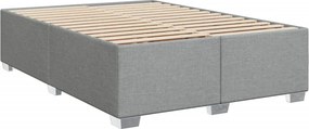 Box spring postel s matrací světle šedá 140 x 200 cm textil 3290511