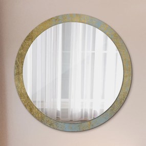Kulaté dekorativní zrcadlo Textura zlatého filmu fi 100 cm
